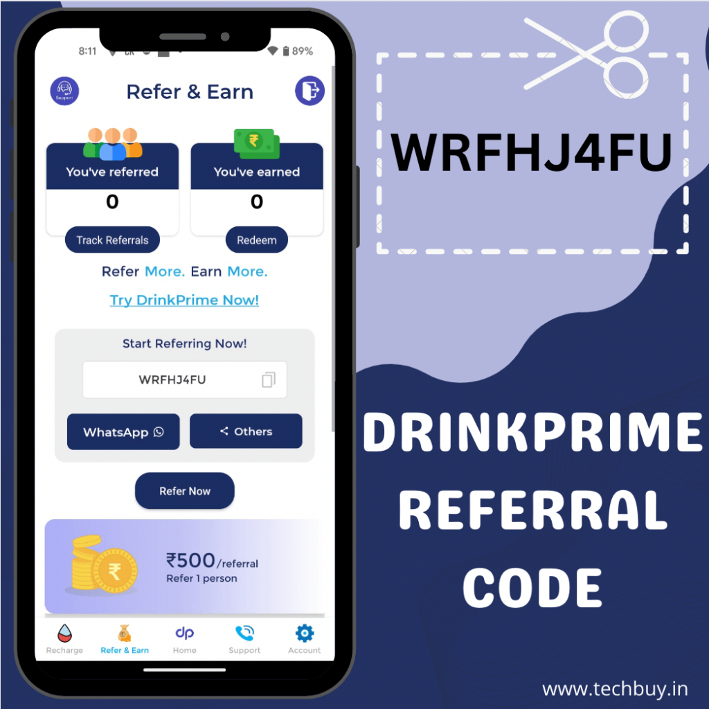 DrinkPrime Referral Code for ₹1000 Reward+ Free trial + 1k Referral ...