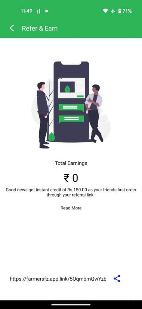 Farmers Fresh Zone Referral Code (Farmers FZ) for ₹150 Credit - TechBuy.in