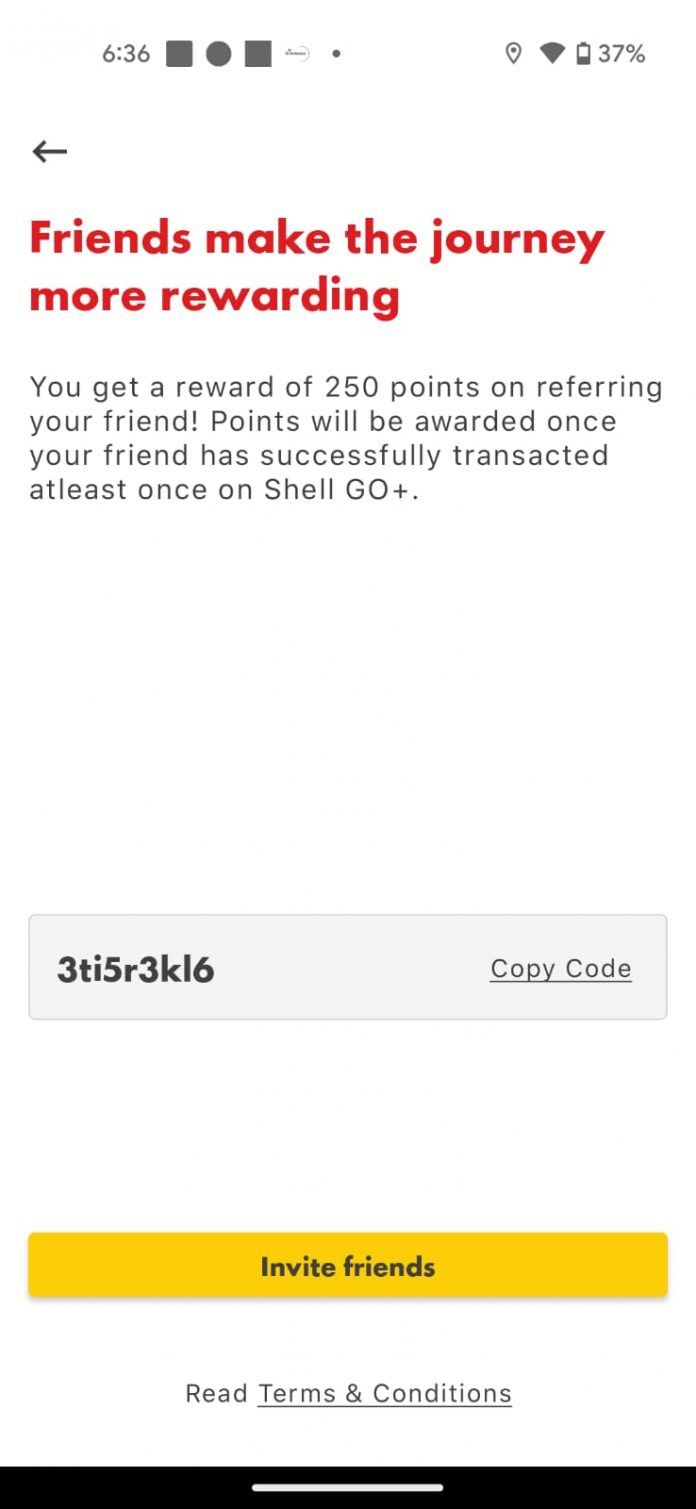 Shell Referral Code for ₹250 Joining Bonus- Get free Fuel, care ...