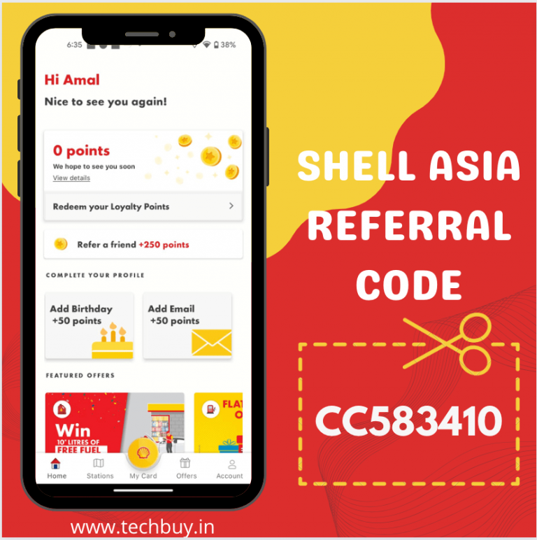 Shell Referral Code for ₹250 Joining Bonus- Get free Fuel, care ...